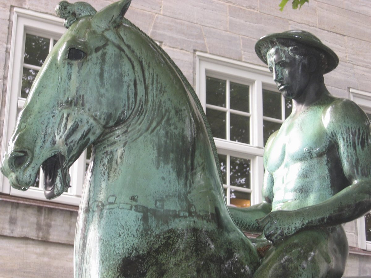 Equestrian statue of Rider (Reiter) in Hamburg Germany