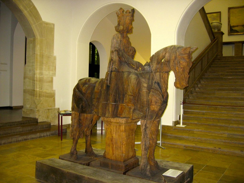Equestrian statue of Magdeburger Reiter in Magdeburg Germany
