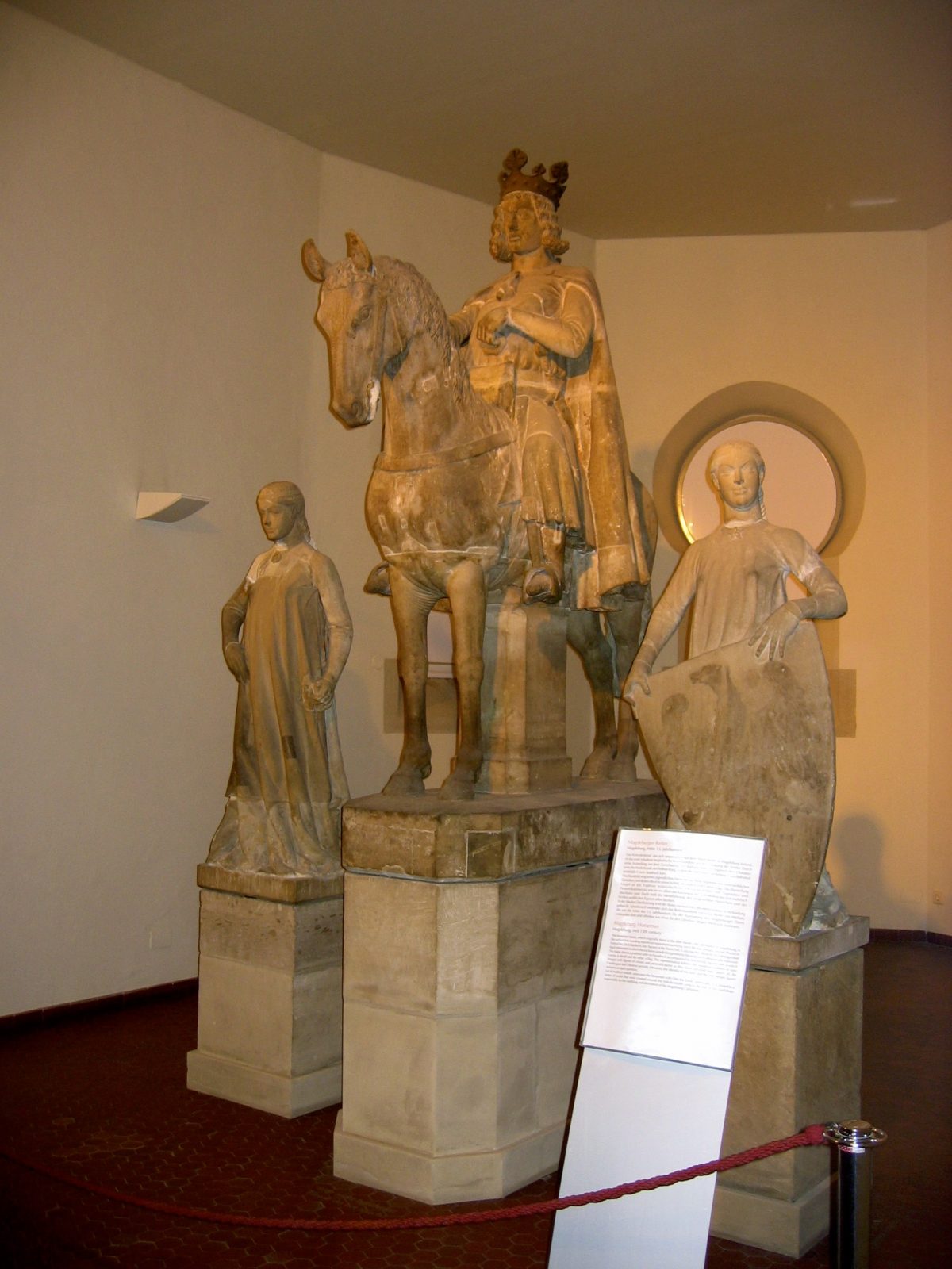 Equestrian statue of Magdeburger Reiter in Magdeburg Germany