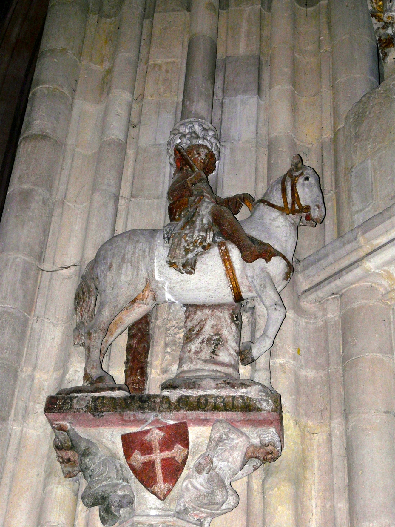 Equestrian statue of Saint George in Regensburg Germany