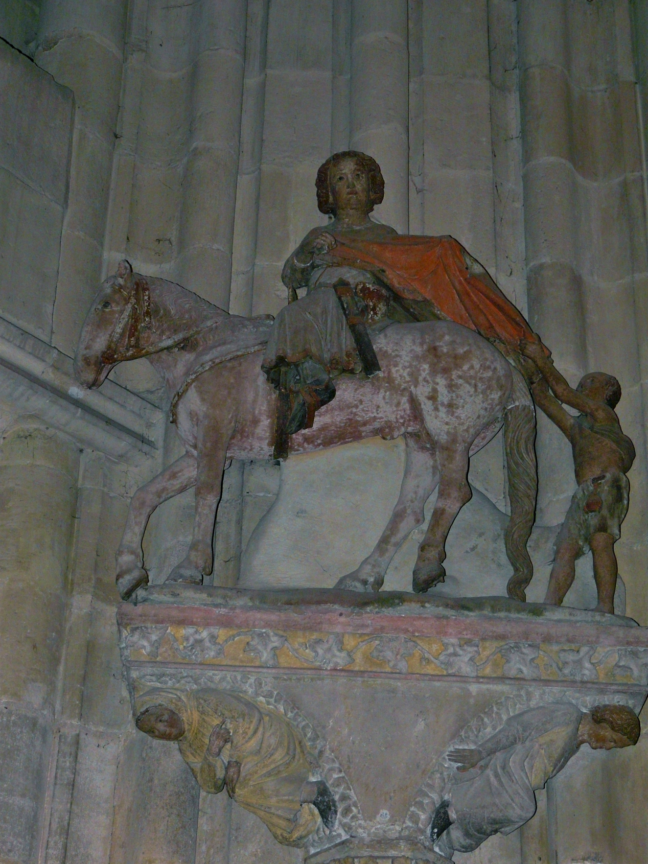 Equestrian statue of Saint Martin in Regensburg Germany