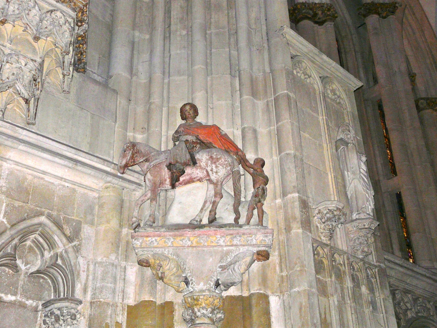 Equestrian statue of Saint Martin in Regensburg Germany