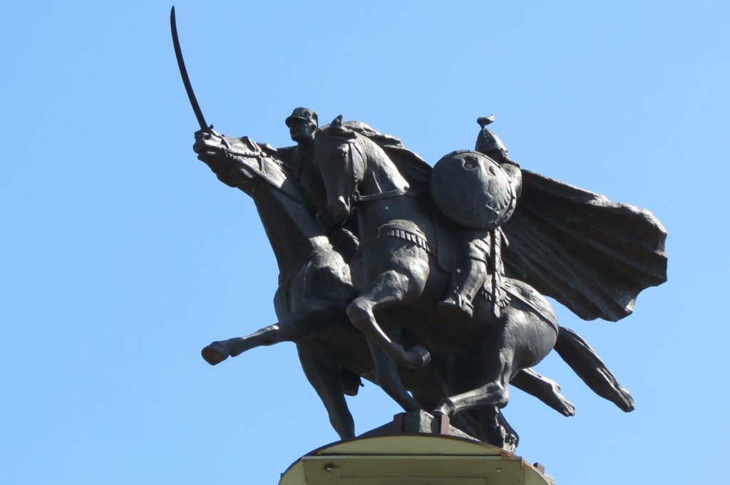 Equestrian statue of Polish cavalry monument Cavalry memorial in Warsaw ...