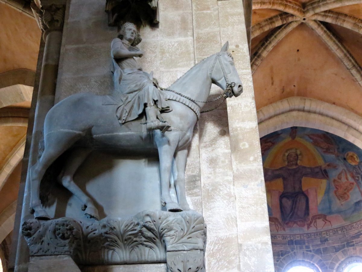 Equestrian statue of Bamberger Reiter in Bamberg Germany
