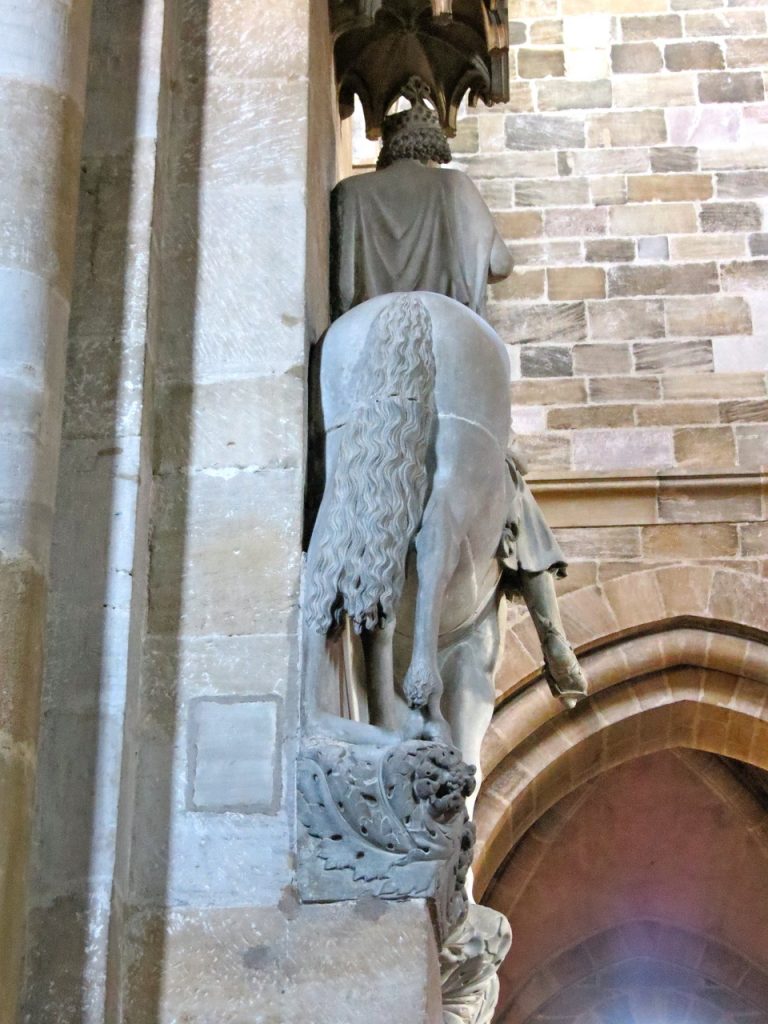 Equestrian statue of Bamberger Reiter in Bamberg Germany