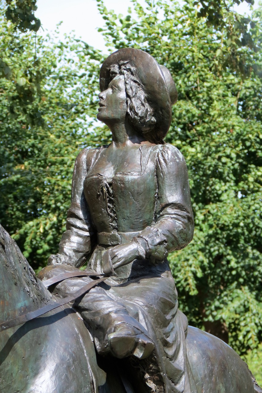 Equestrian statue of Lady of Batinghe in Dwingeloo Netherlands