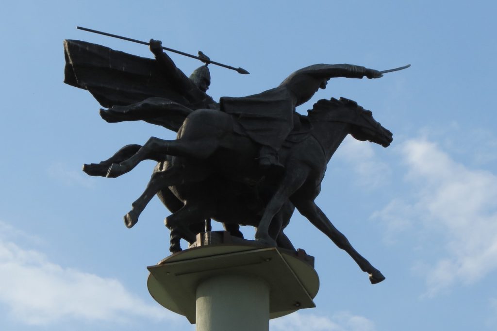Equestrian statue of Polish cavalry monument Cavalry memorial in Warsaw ...