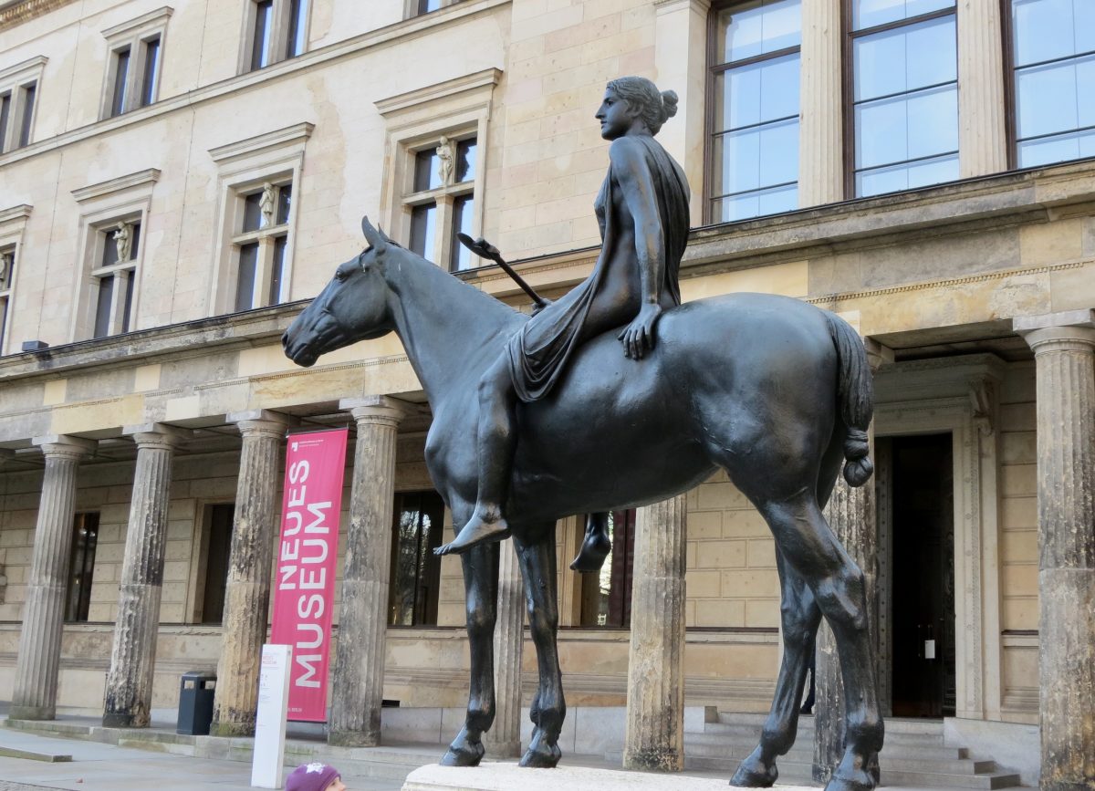 Equestrian statue of Mounted Amazon in Berlin Germany