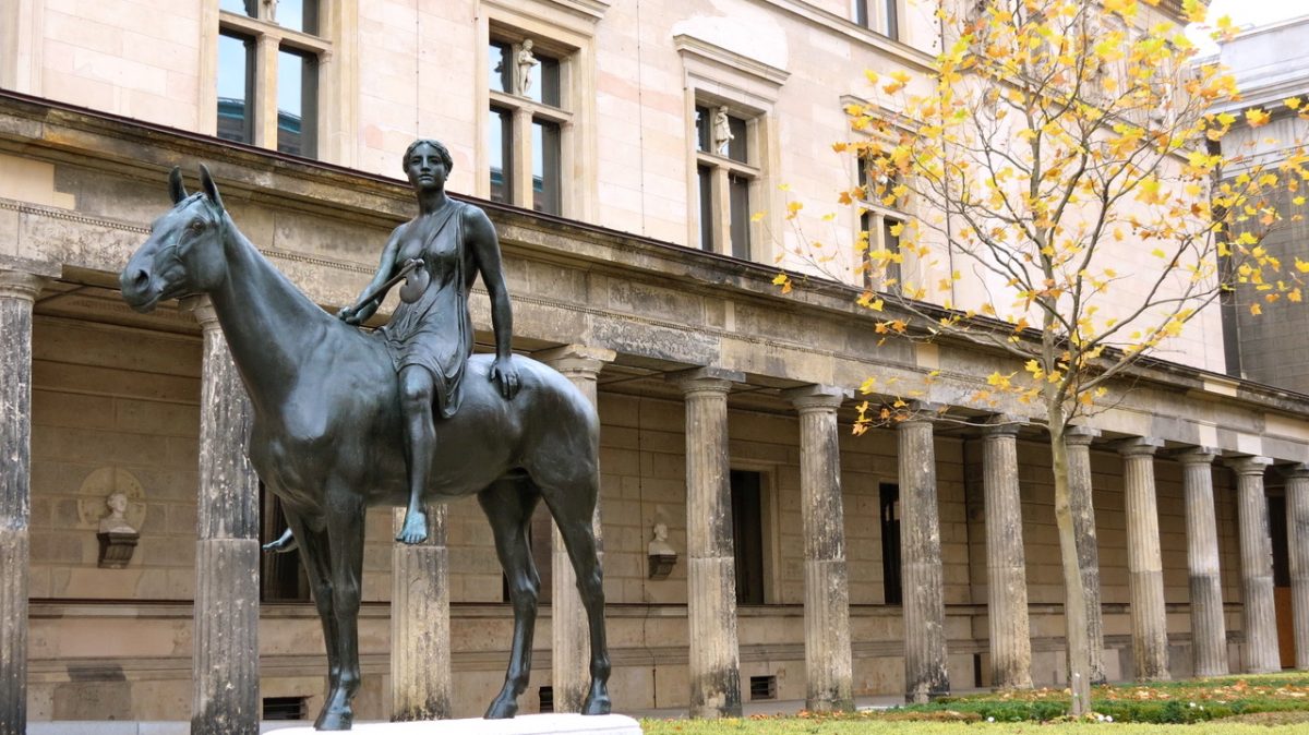Equestrian statue of Mounted Amazon in Berlin Germany
