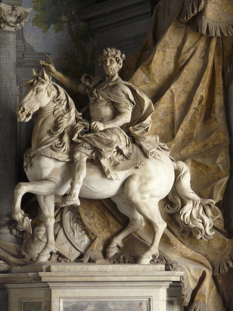 Equestrian statue of Charles the Great in Rome Italy
