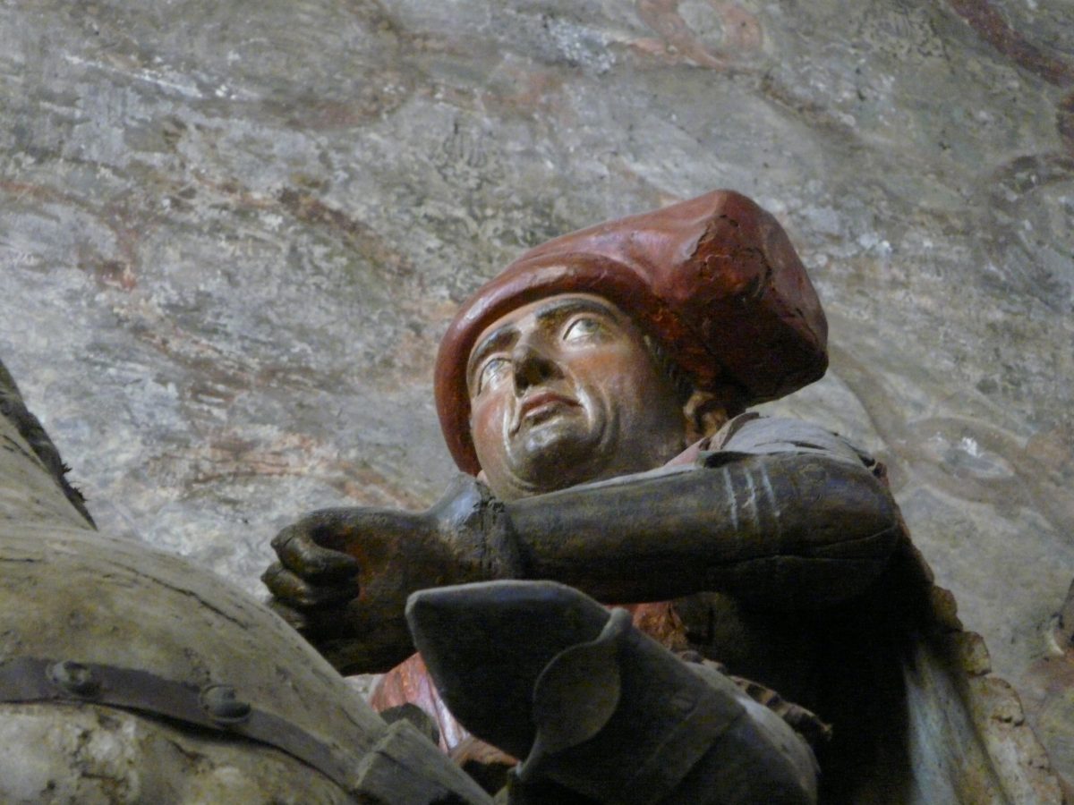 Equestrian statue of Paolo Savelli in Venice Italy