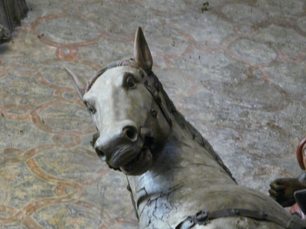 Equestrian statue of Paolo Savelli in Venice Italy
