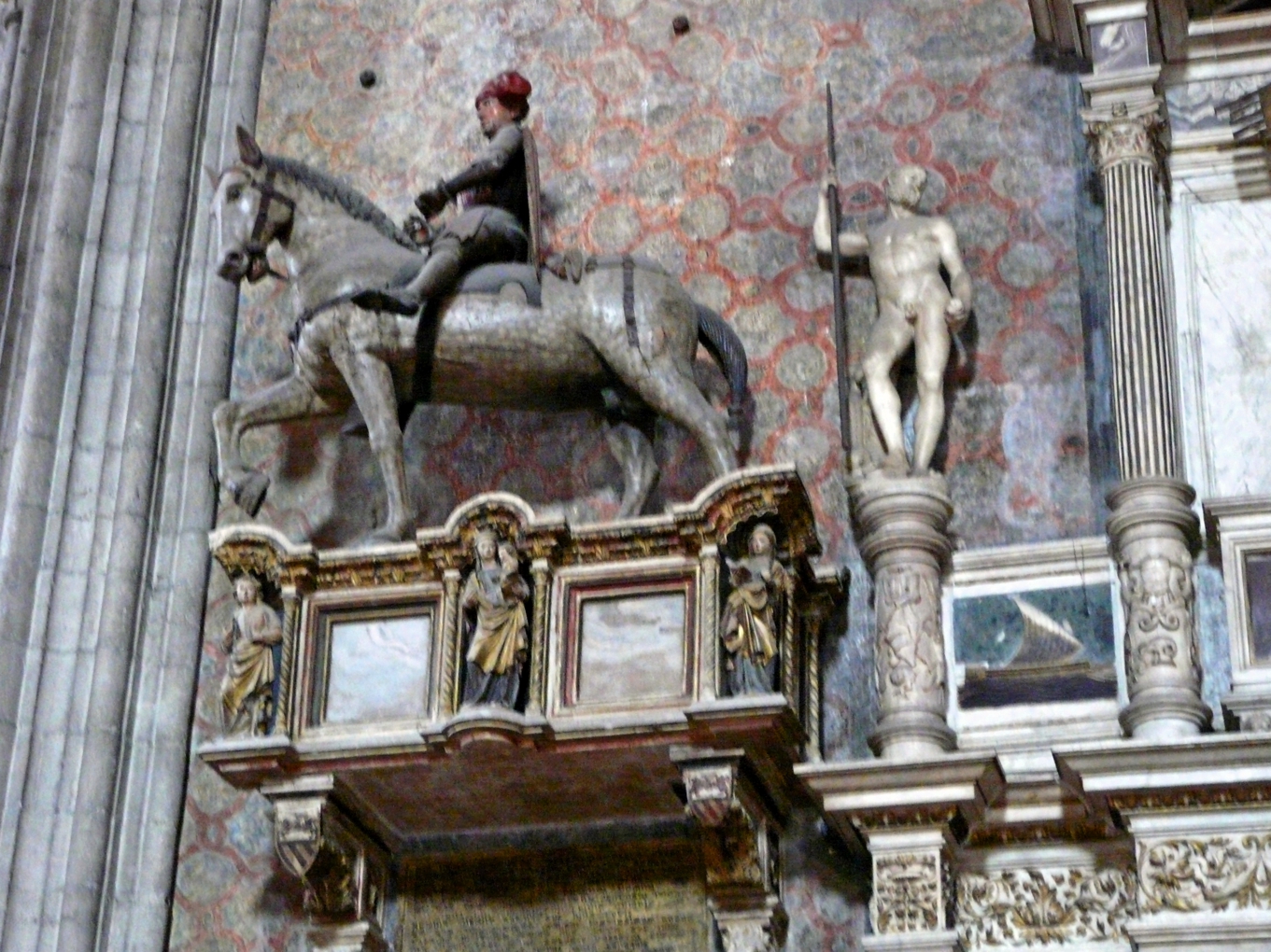 Equestrian statue of Paolo Savelli in Venice Italy