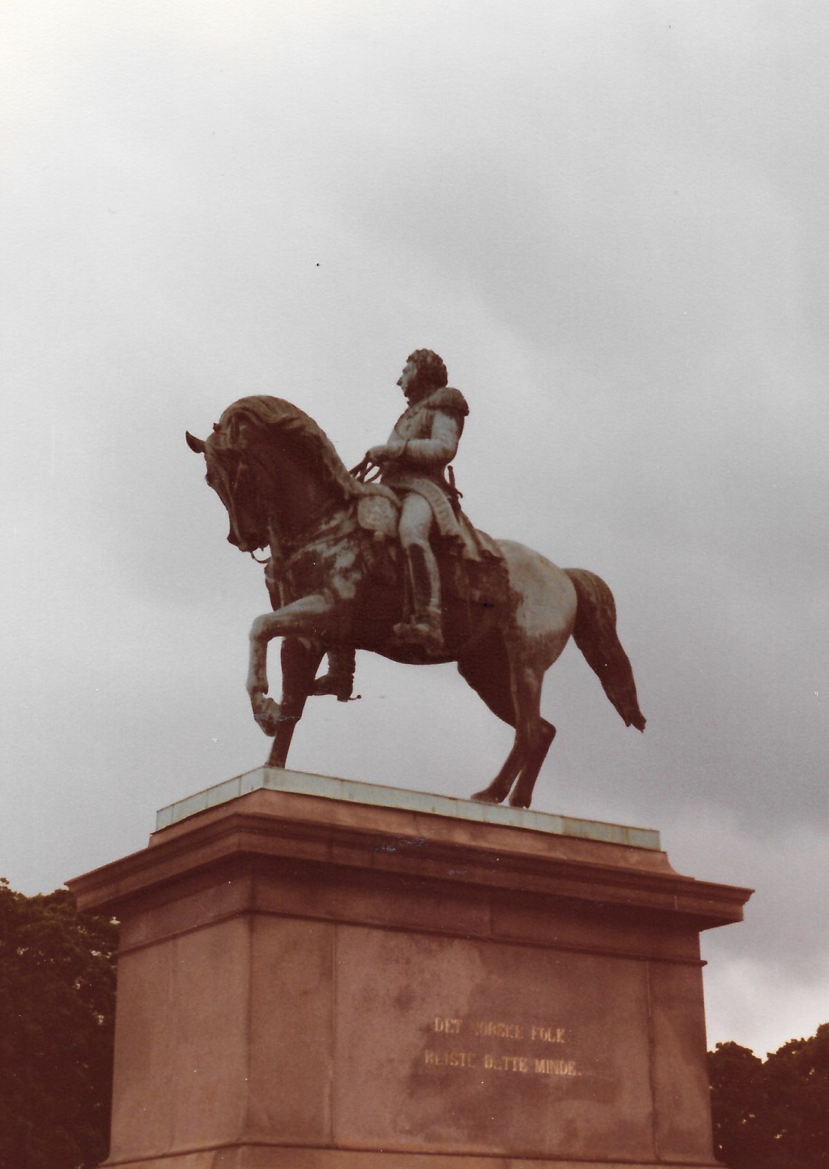 Equestrian statue of Karl Johan (Karl III) in Oslo Norway