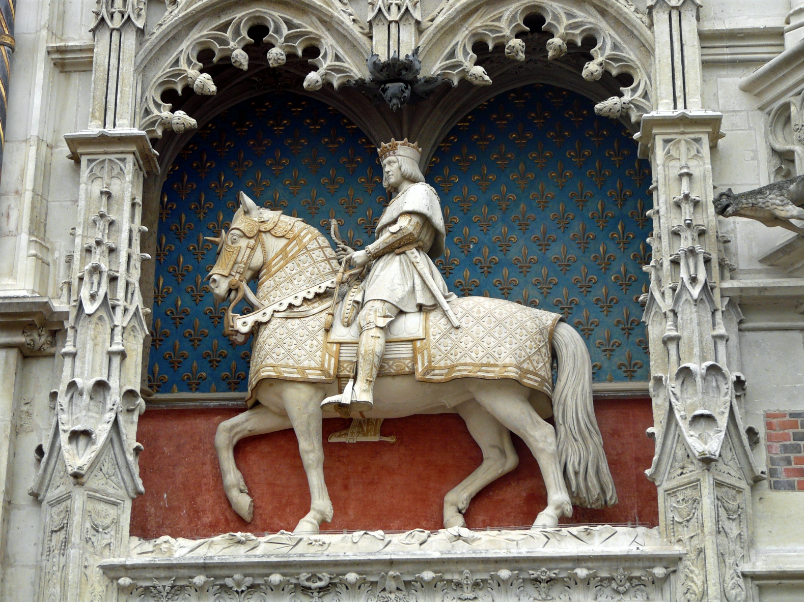 Equestrian statue of Louis Xll in Blois France