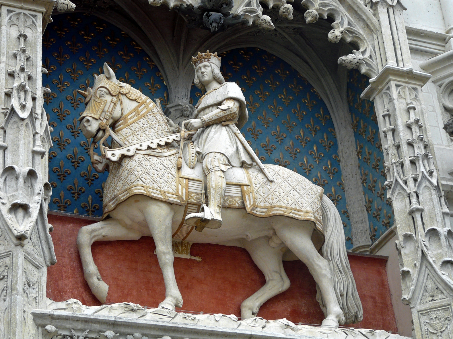 Equestrian statue of Louis Xll in Blois France