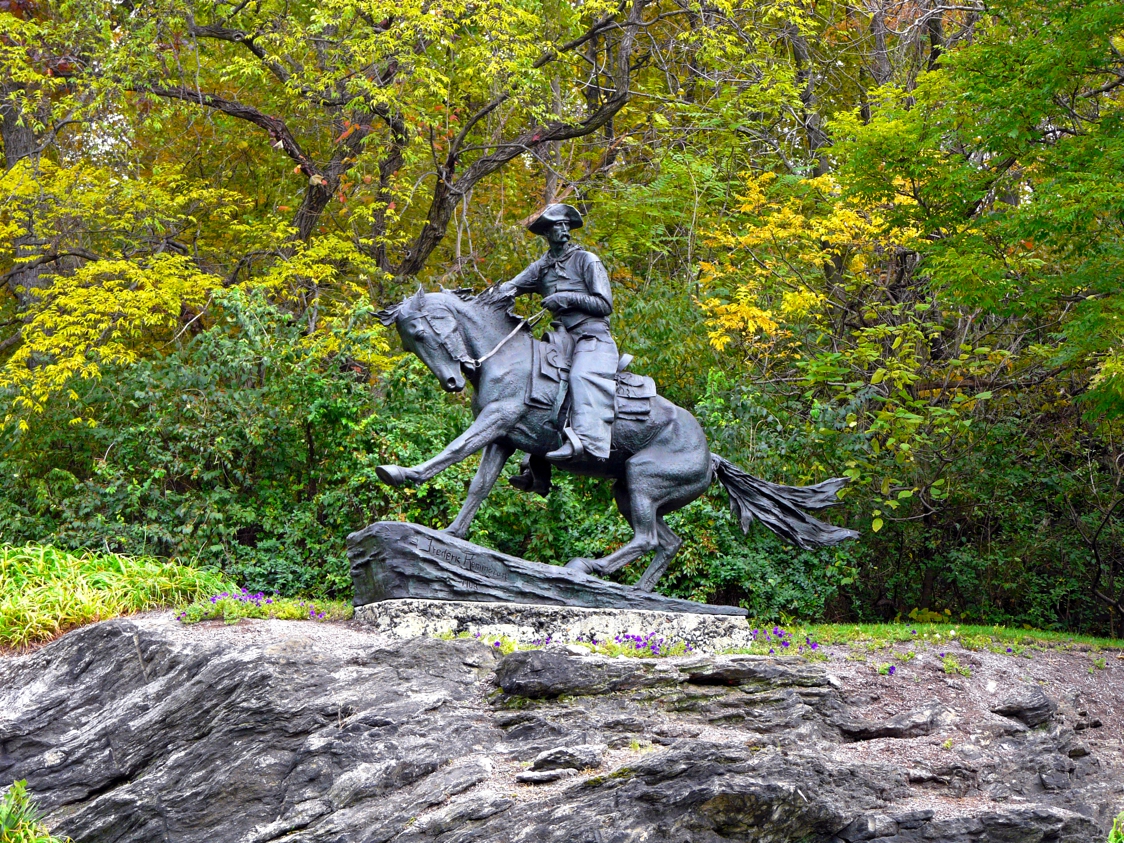 Equestrian statue of Cowboy in PA Philadelphia US