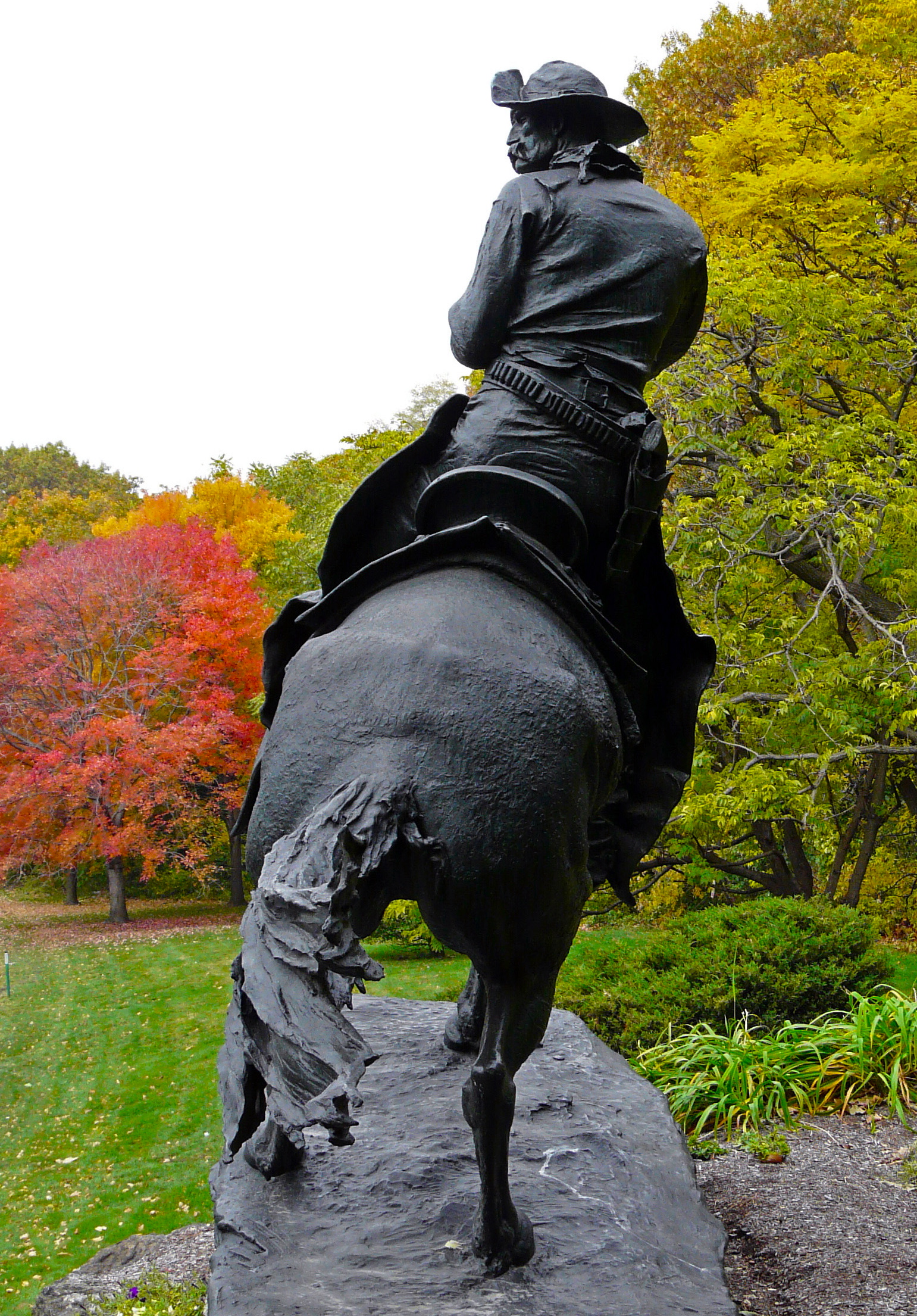 Equestrian statue of Cowboy in PA Philadelphia US
