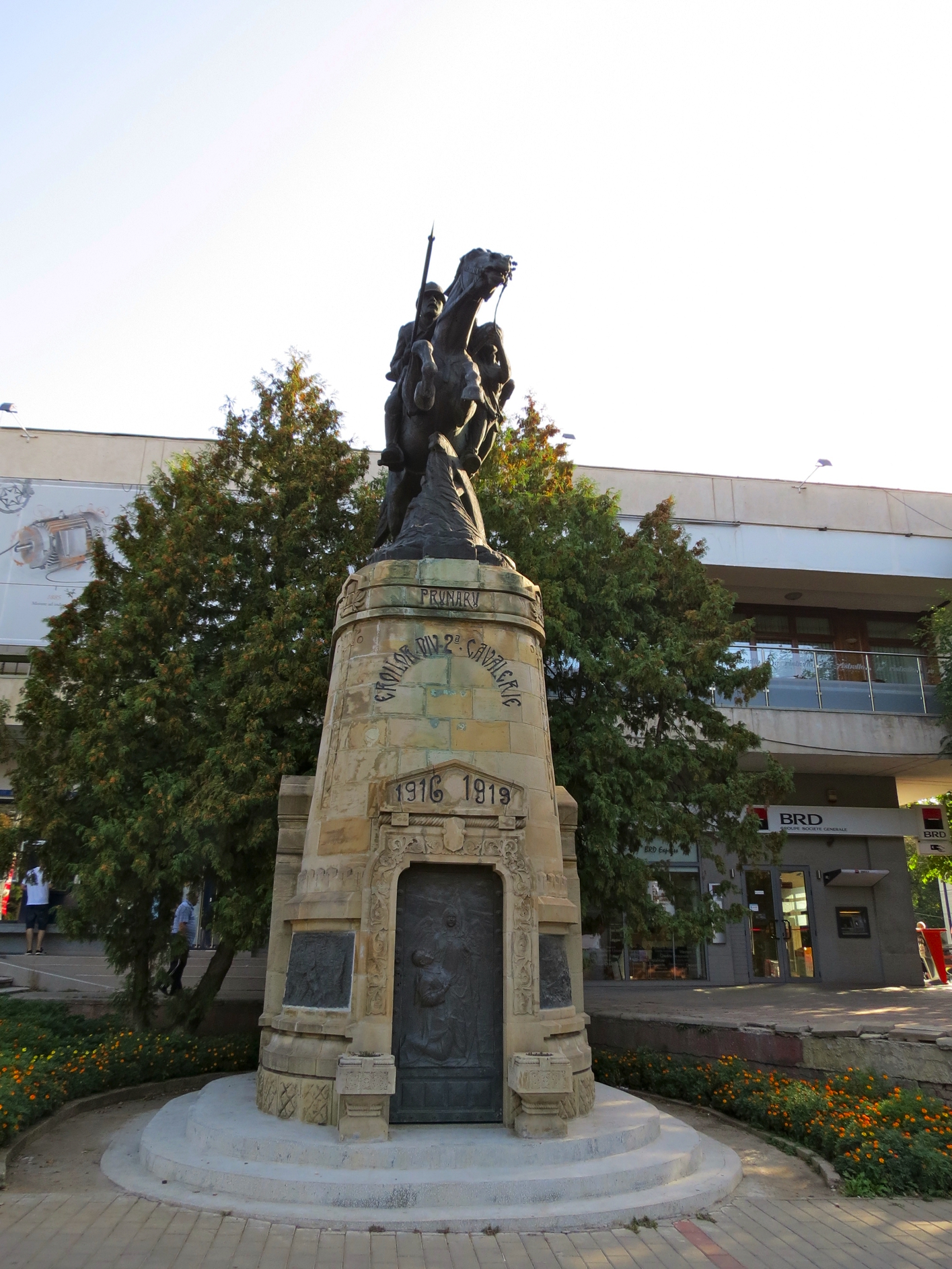 Equestrian statue of Attacking cavalryman in Iasi Romania