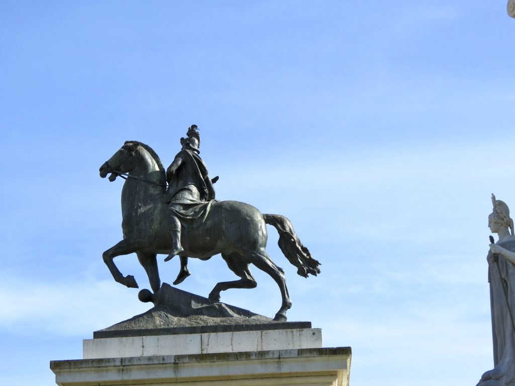 Equestrian statue of Monument of the Constitution in Cadiz Spain