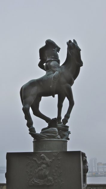 Equestrian statue of Folke Filbyter in Linköping Ostergötland Sweden