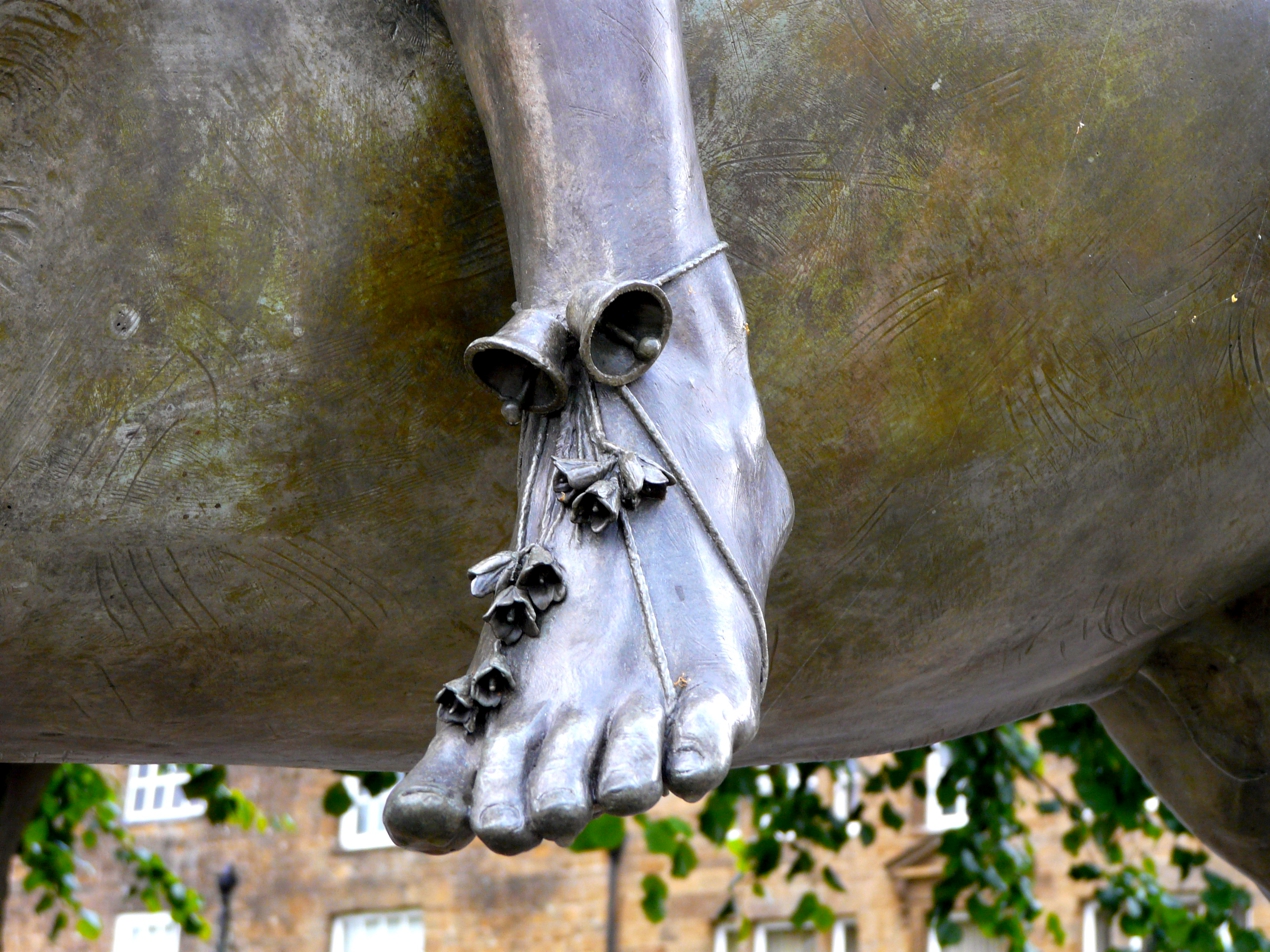 Equestrian statue of Fine Lady in Banbury UK