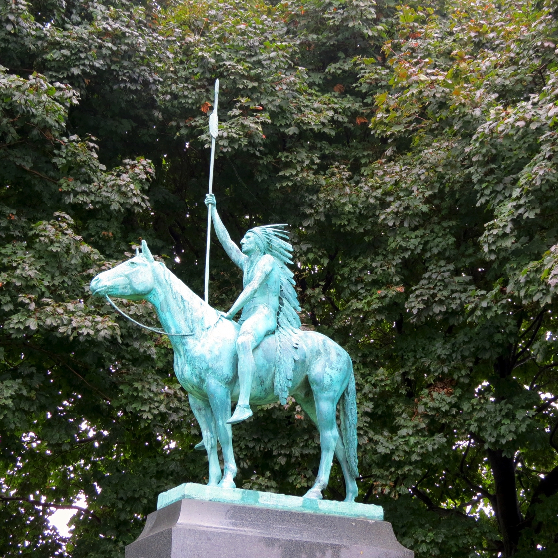 Equestrian statue of Signal of peace in IL Chicago US