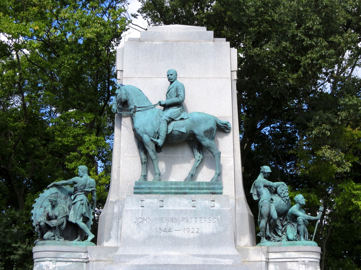 Equestrian statue of John Henry Patterson in OH Dayton US