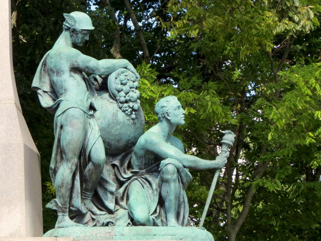 Equestrian statue of John Henry Patterson in OH Dayton US
