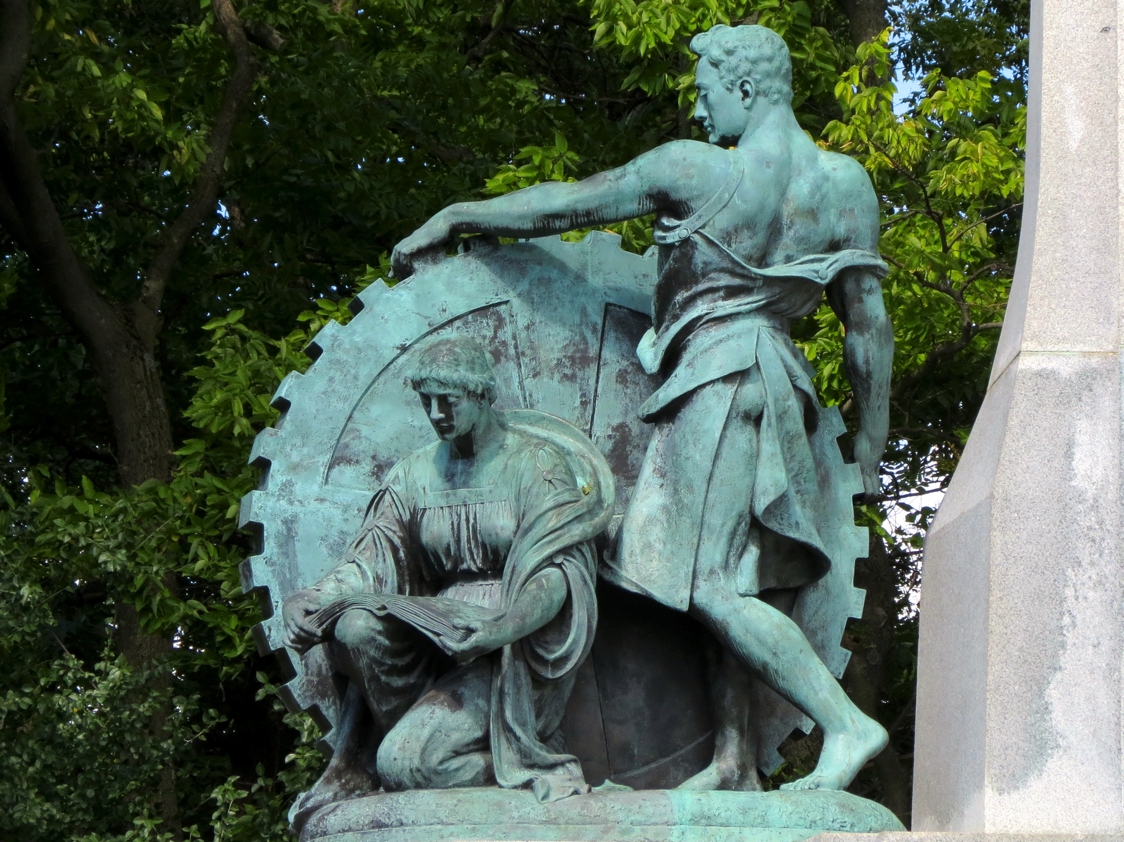 Equestrian statue of John Henry Patterson in OH Dayton US