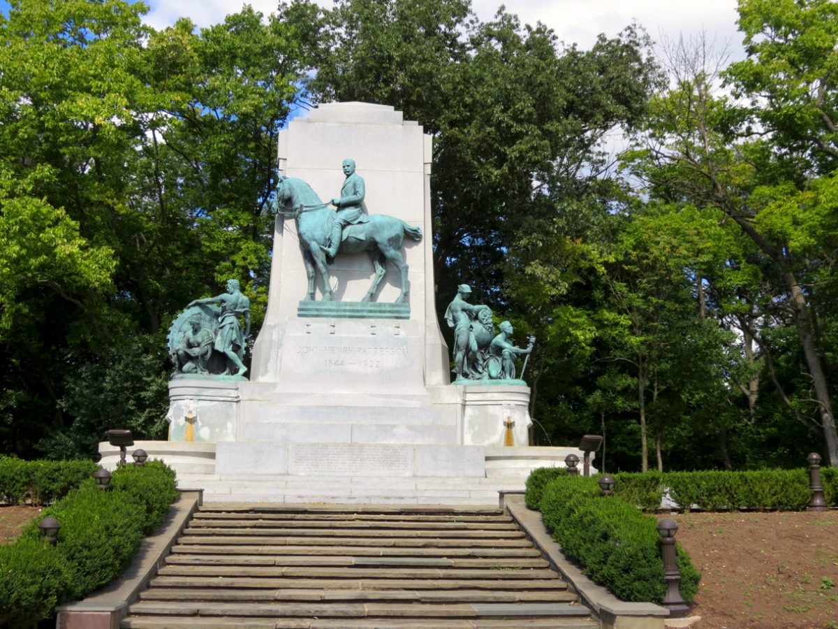 Equestrian statue of John Henry Patterson in OH Dayton US