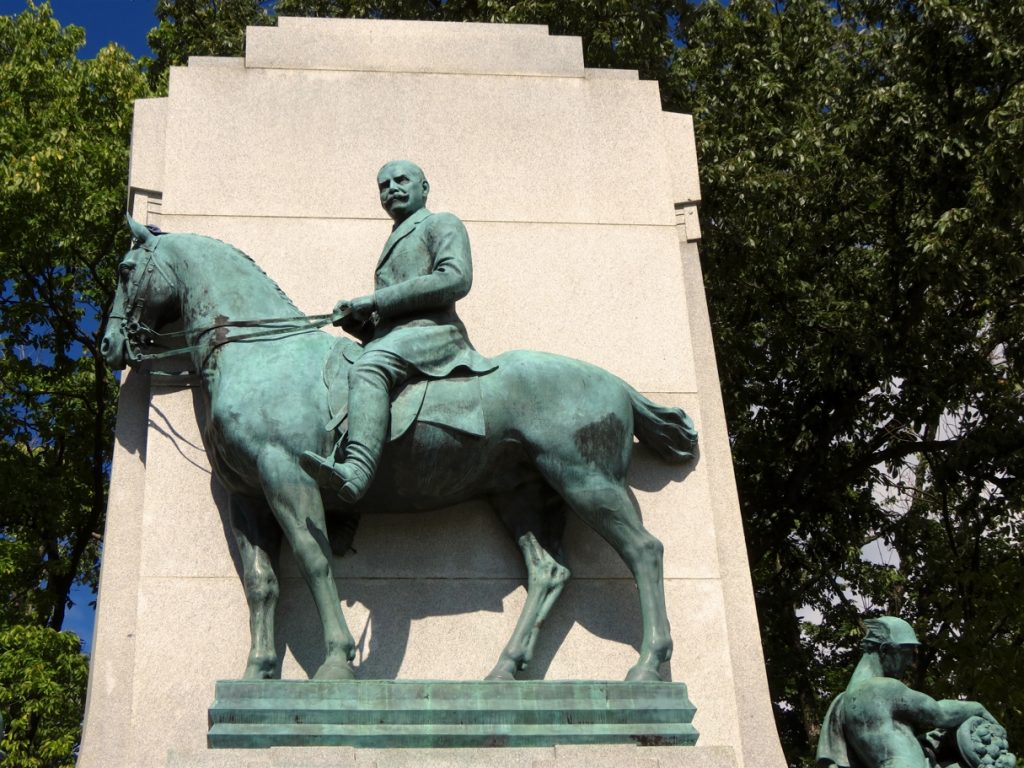 Equestrian statue of John Henry Patterson in OH Dayton US