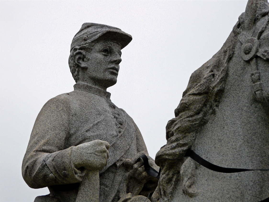 Equestrian statue of Cavalry memorial in PA Gettysburg US