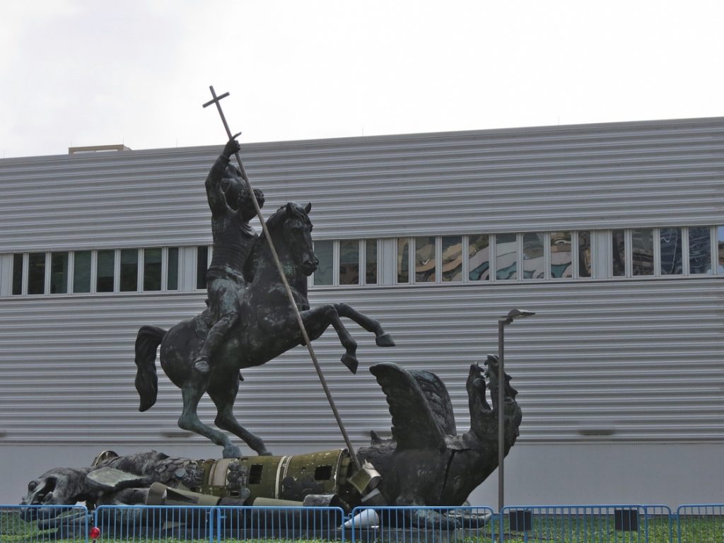 Equestrian statue of Saint George in NY New York City US