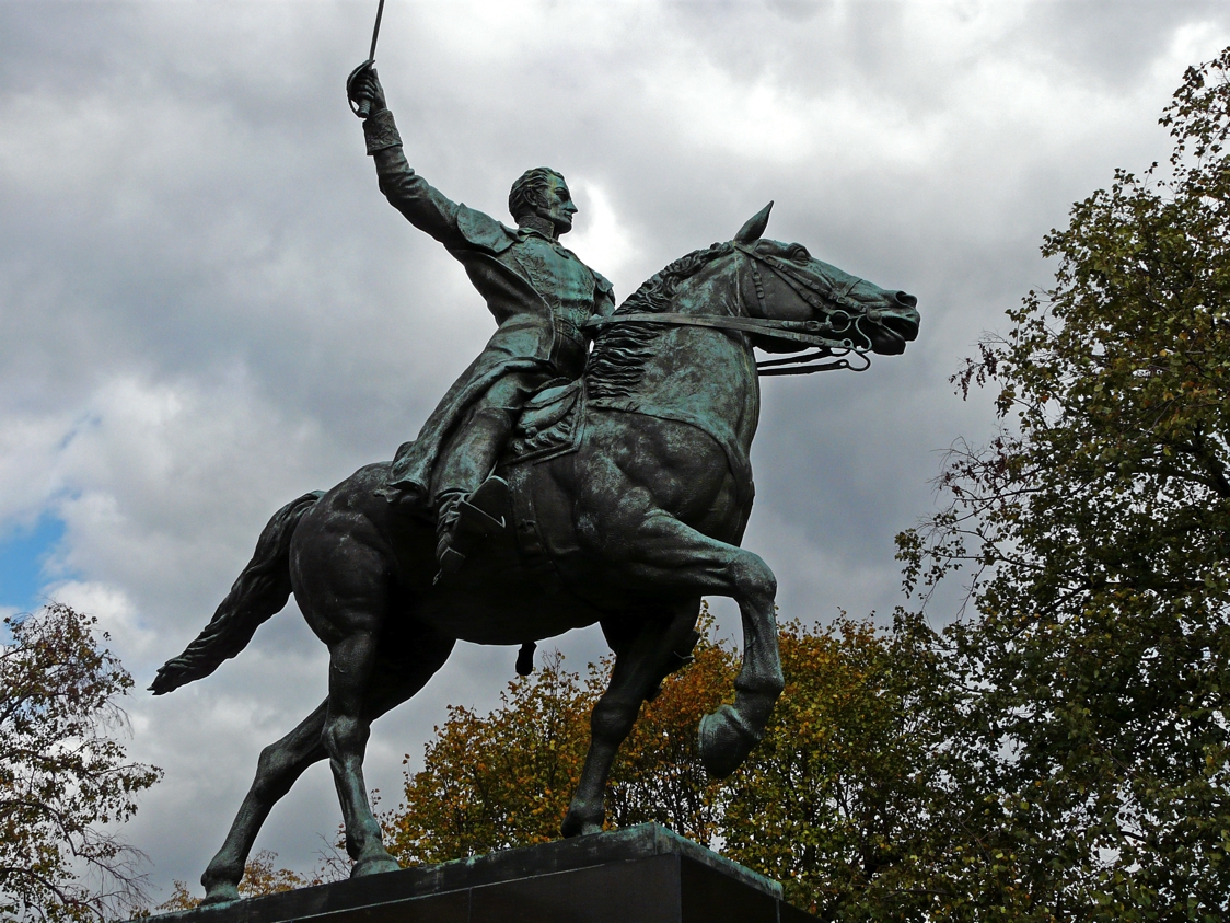 Equestrian statue of Simon Bolivar in Washington D.C. US