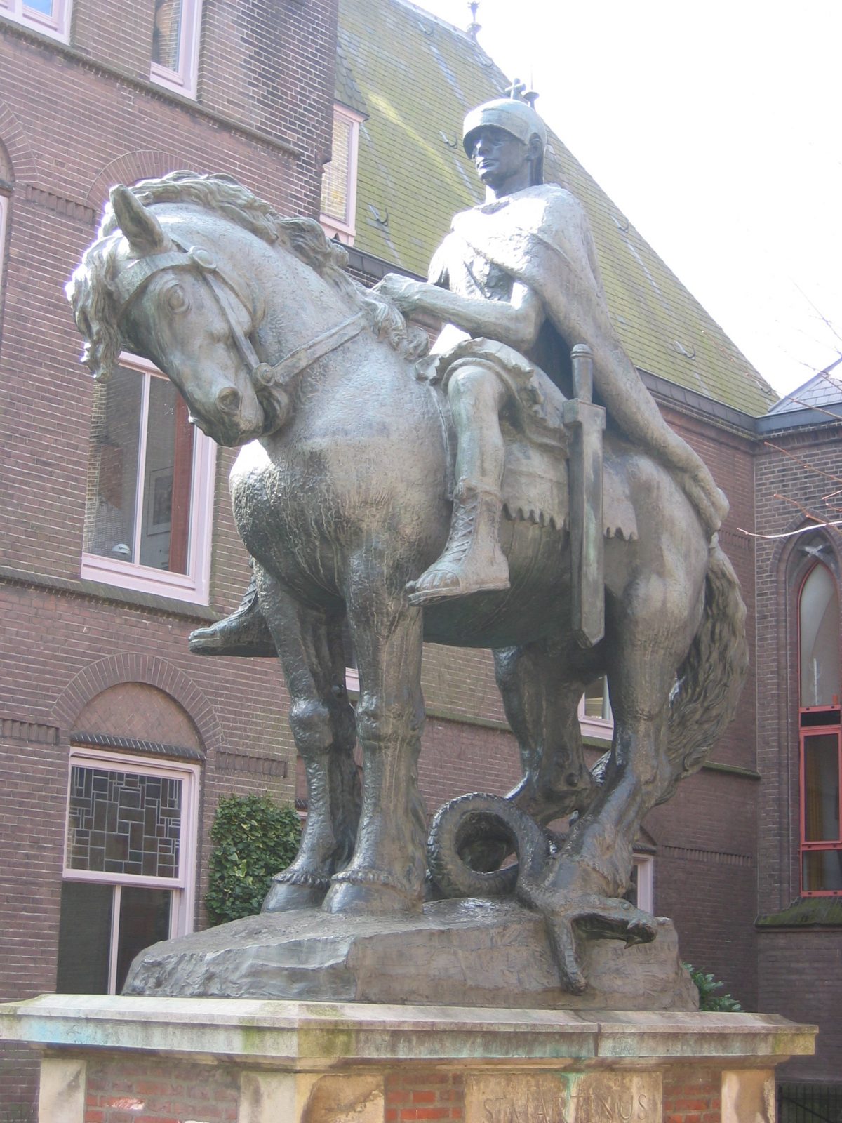 Equestrian statue of Saint Martin in Utrecht Netherlands