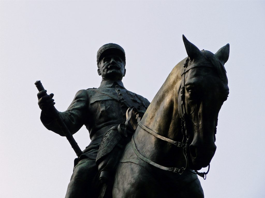 Equestrian statue of Ferdinand Foch in Lille France