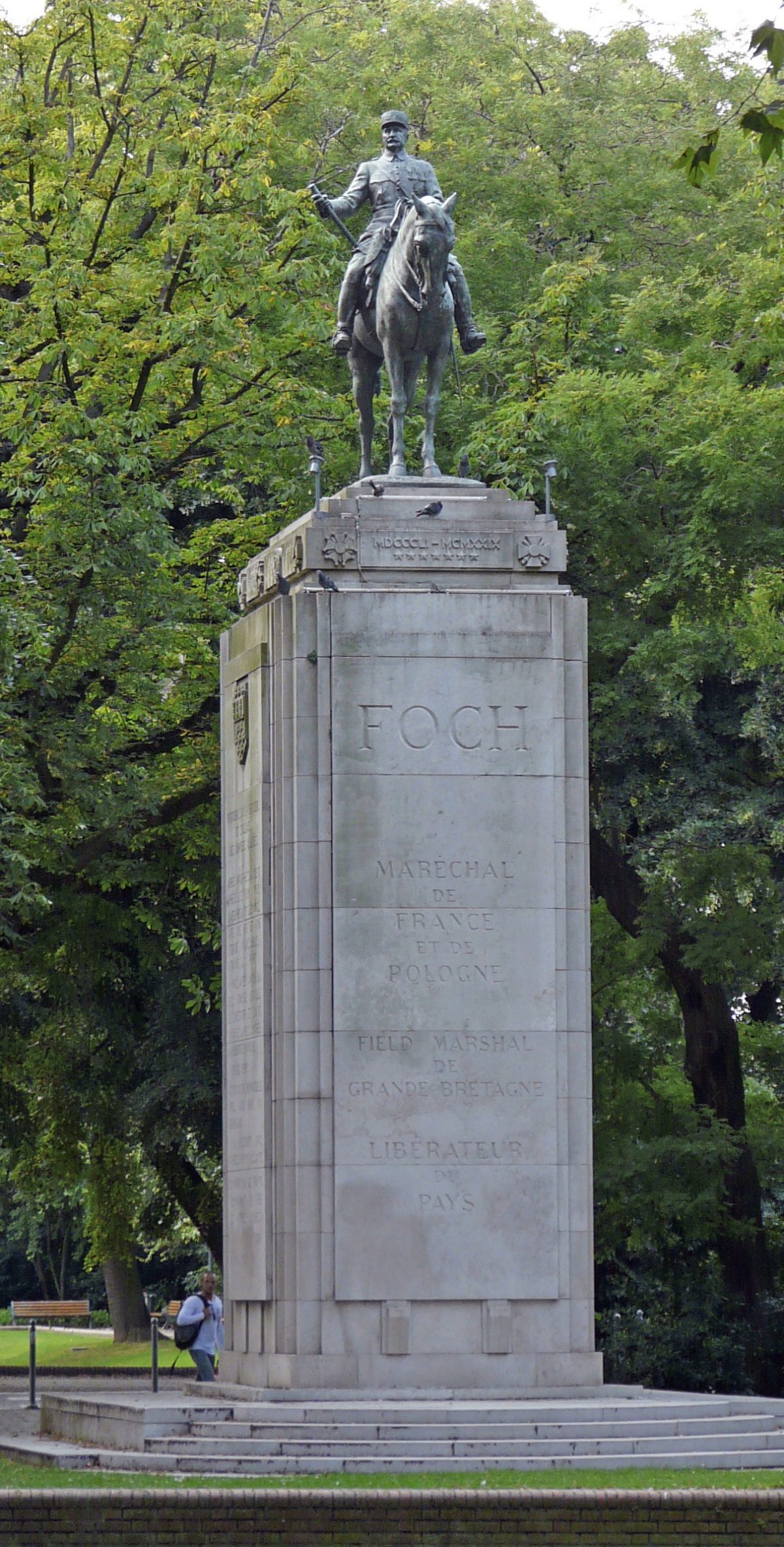 Equestrian statue of Ferdinand Foch in Lille France