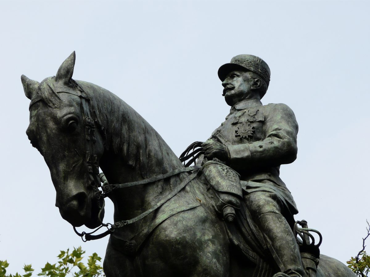 Equestrian statue of Ferdinand Foch in Lille France