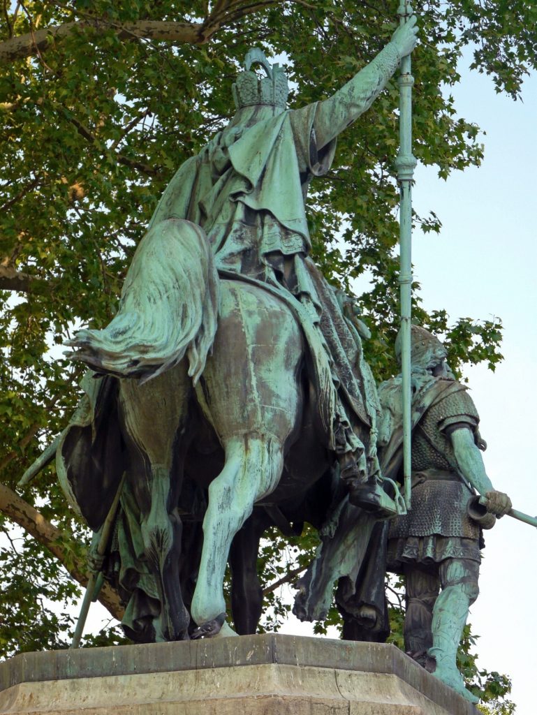 Equestrian statue of Charles the Great in Paris France