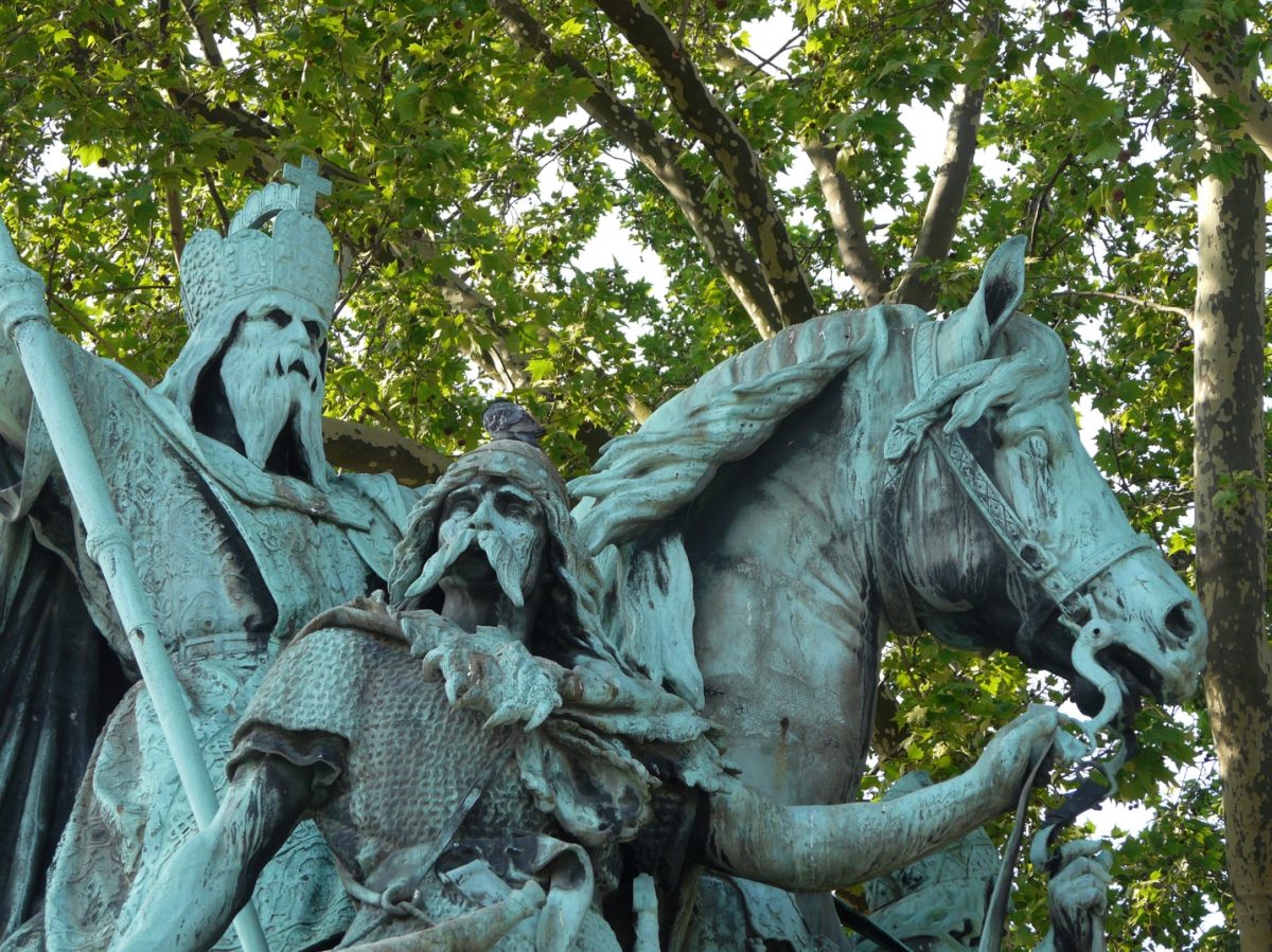 Equestrian statue of Charles the Great in Paris France
