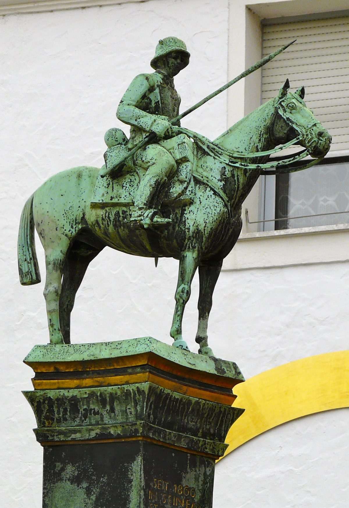 Equestrian statue of Cavalry Memorial in Bayreuth Germany