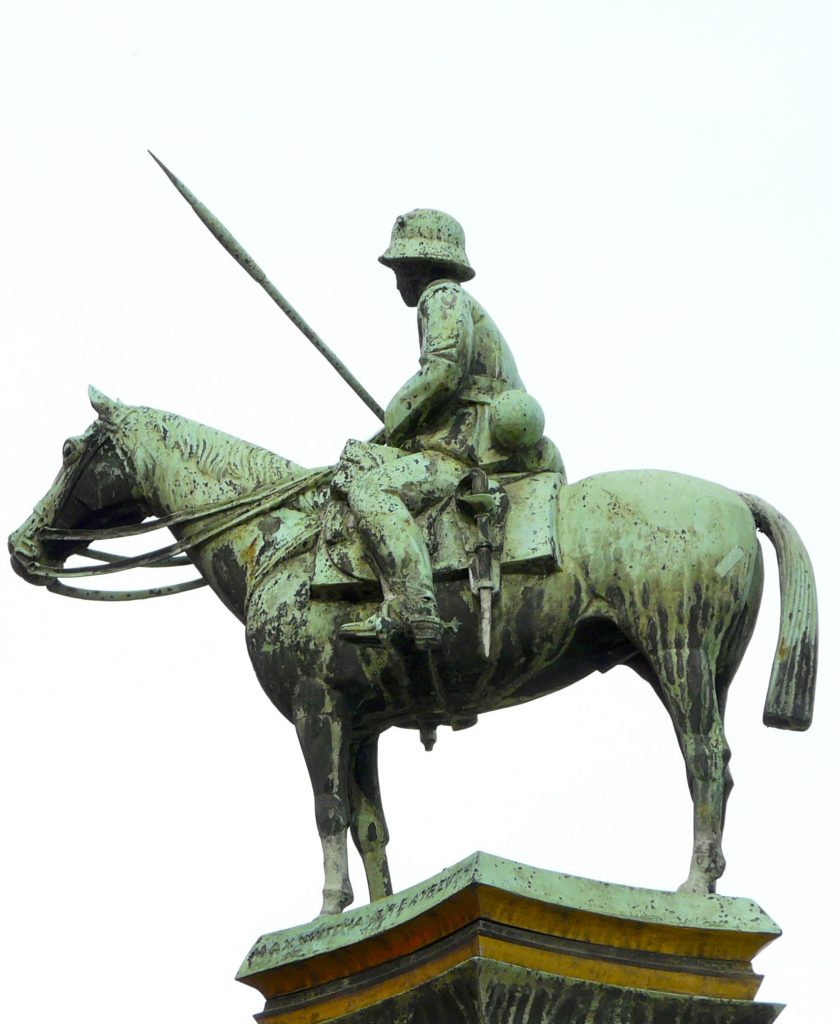 Equestrian statue of Cavalry Memorial in Bayreuth Germany