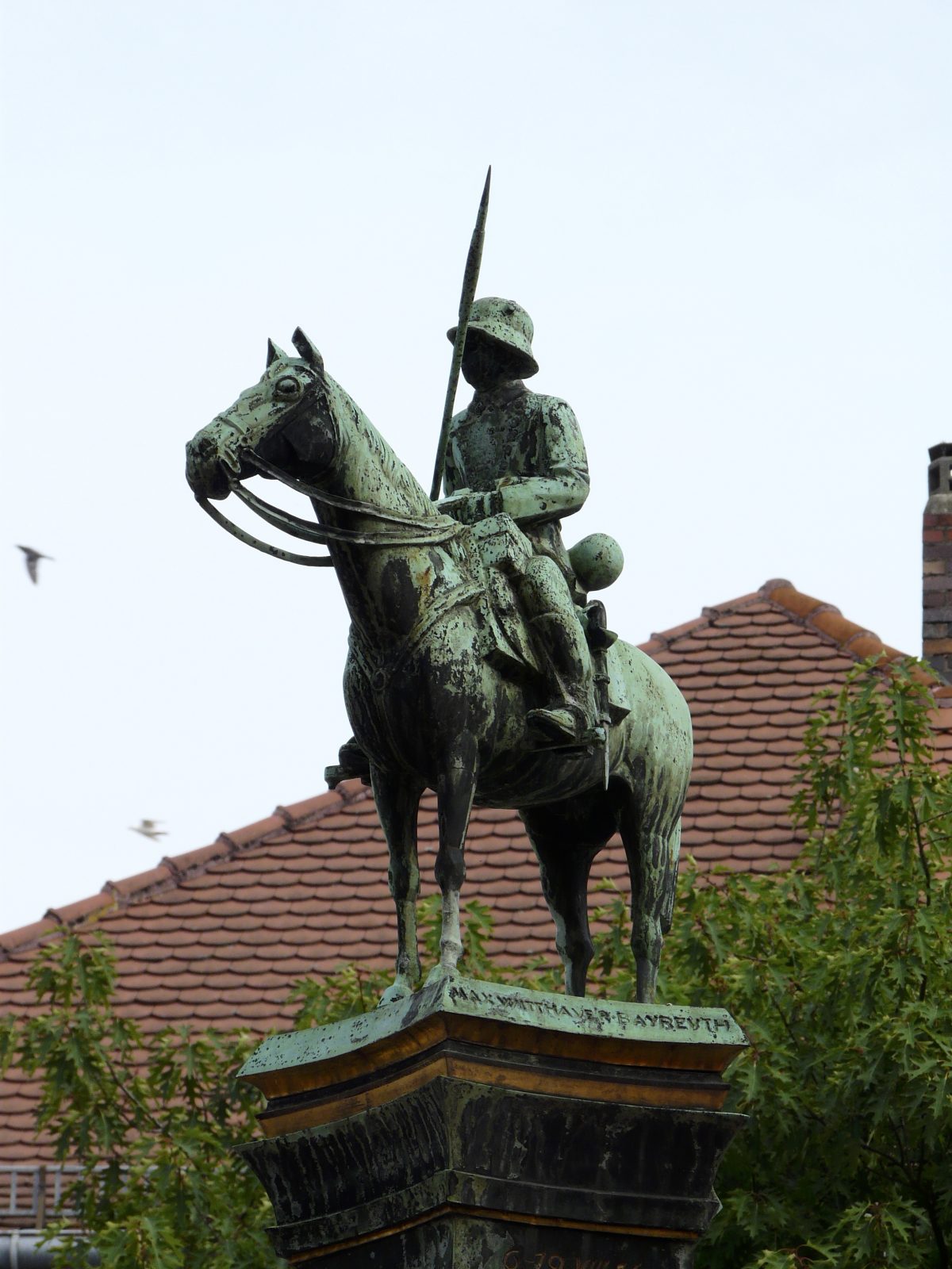 Equestrian statue of Cavalry Memorial in Bayreuth Germany