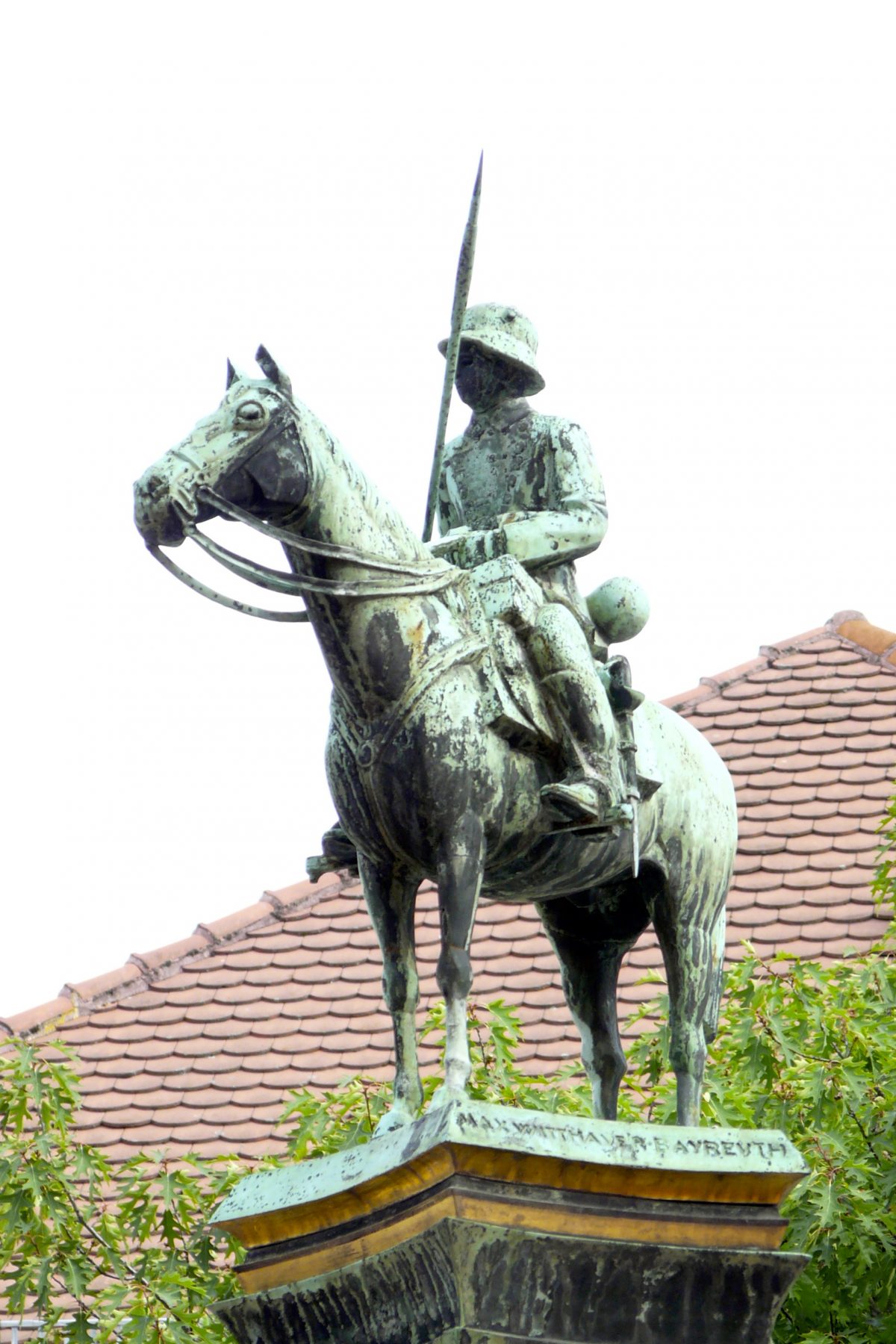 Equestrian statue of Cavalry Memorial in Bayreuth Germany