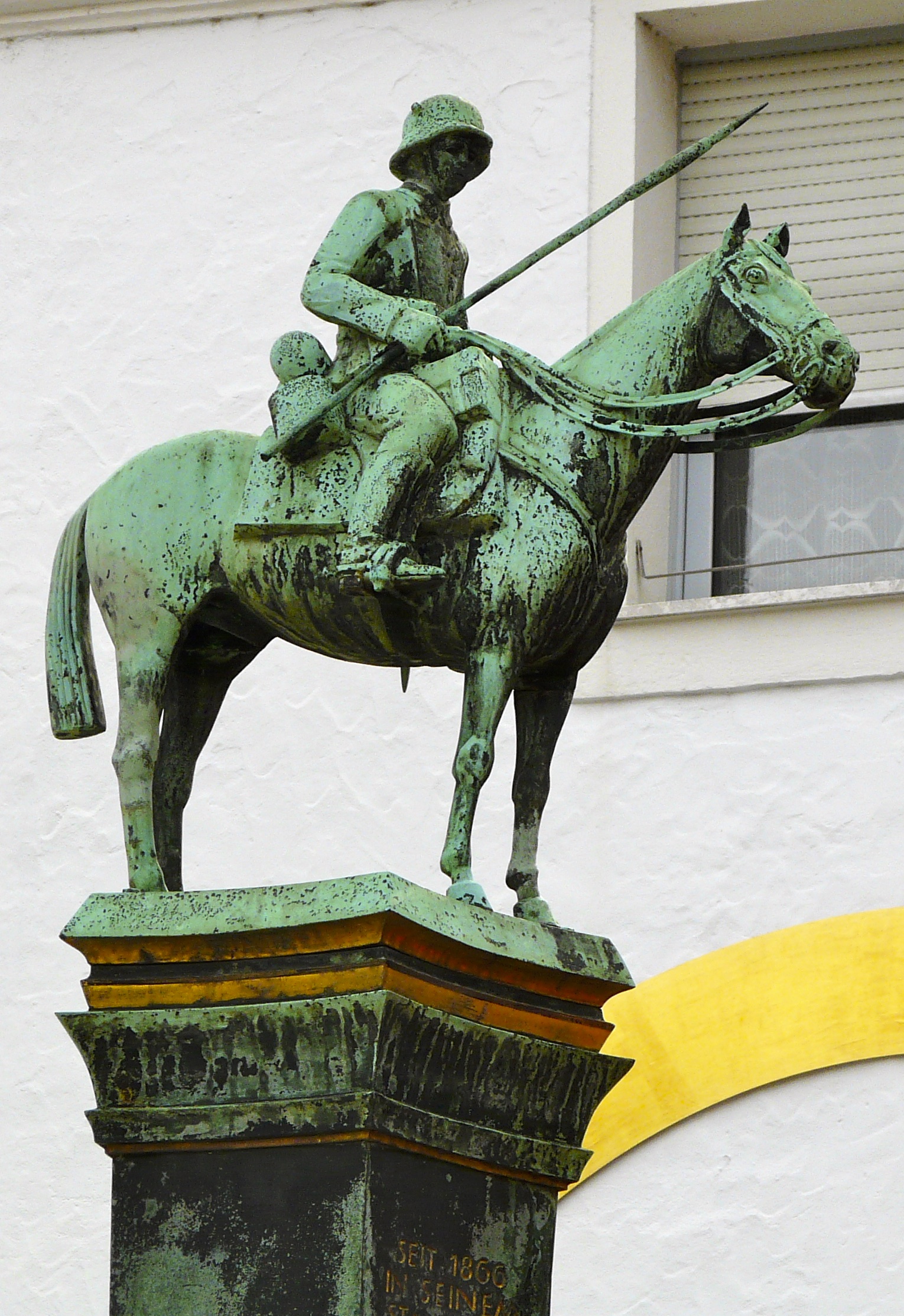 Equestrian statue of Cavalry Memorial in Bayreuth Germany