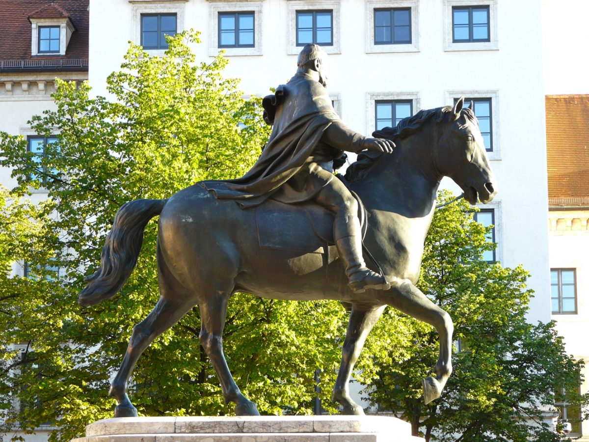 Equestrian statue of Prinz Regent von Bayern Luitpold in Munich Germany