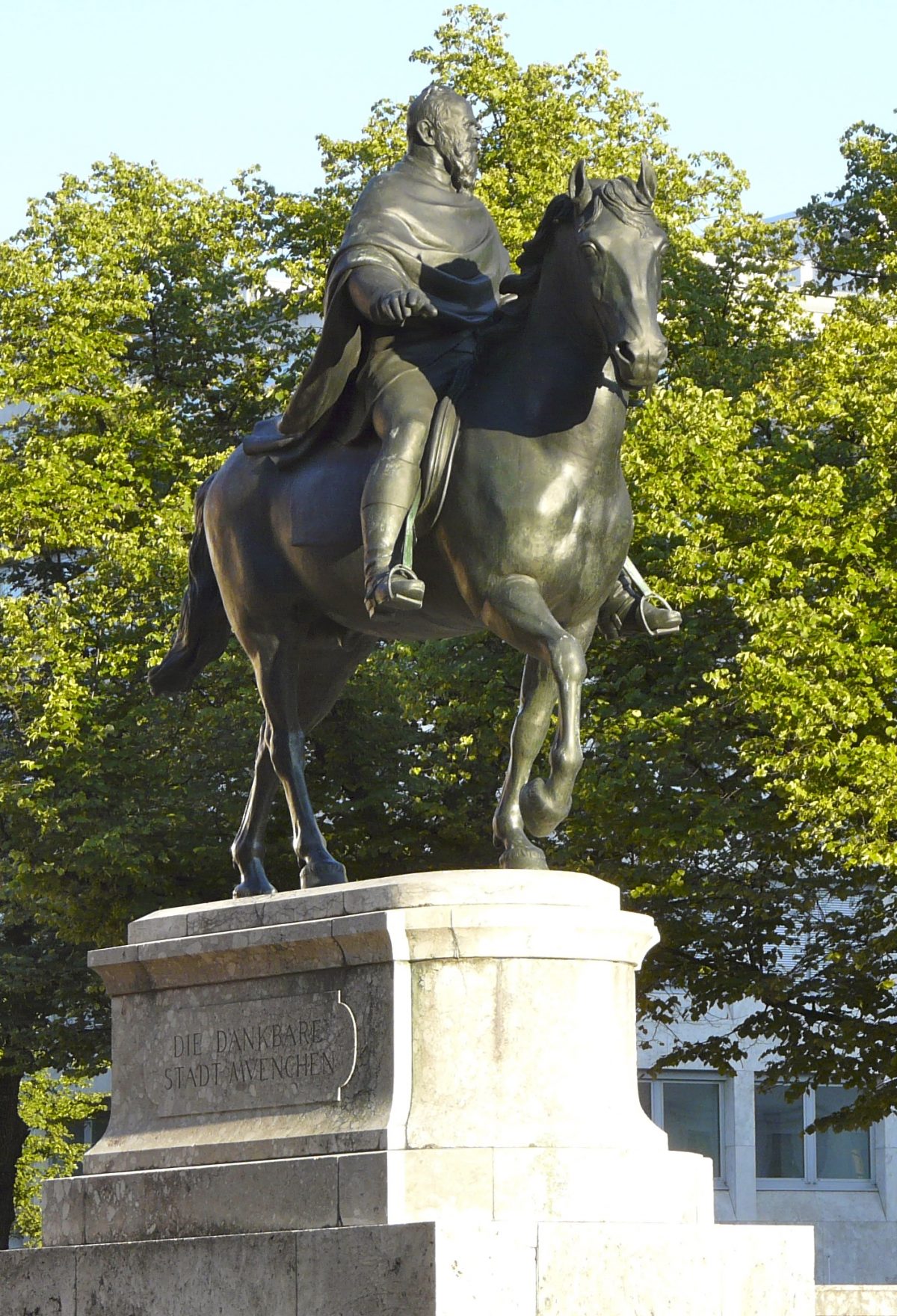 Equestrian statue of Prinz Regent von Bayern Luitpold in Munich Germany