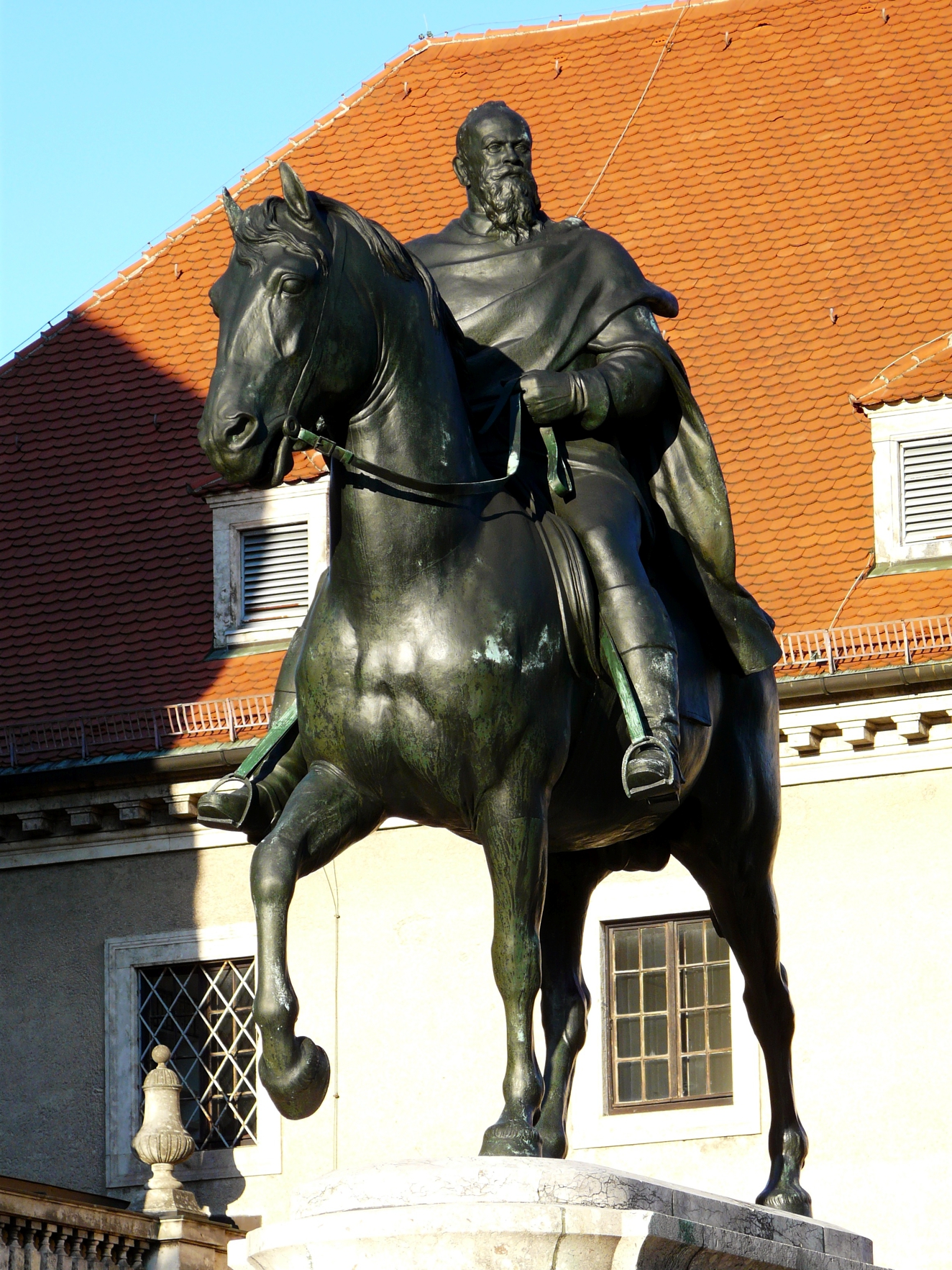 Equestrian statue of Prinz Regent von Bayern Luitpold in Munich Germany