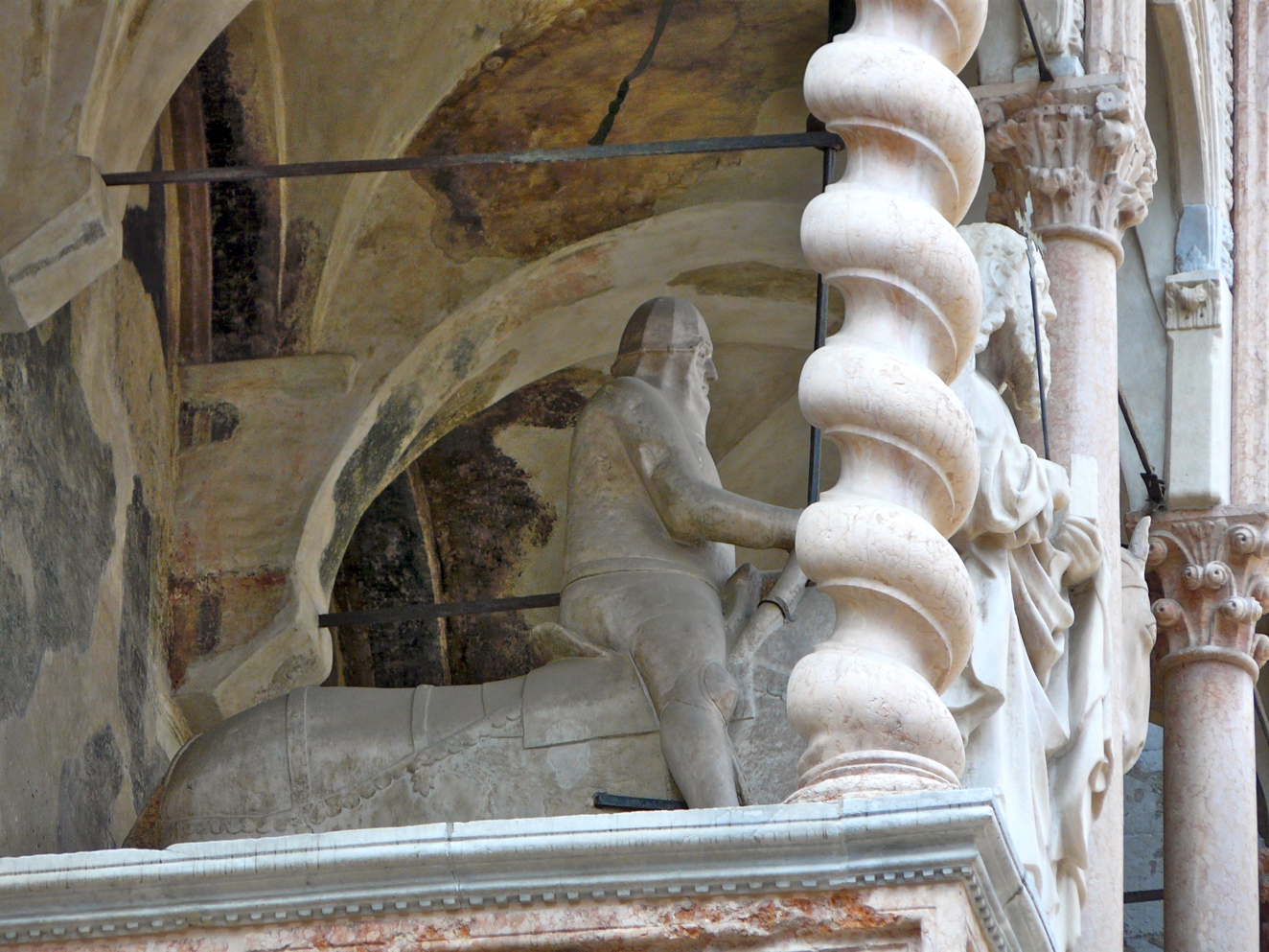 Equestrian statue of Bartolomeo Colleoni in Bergamo Italy
